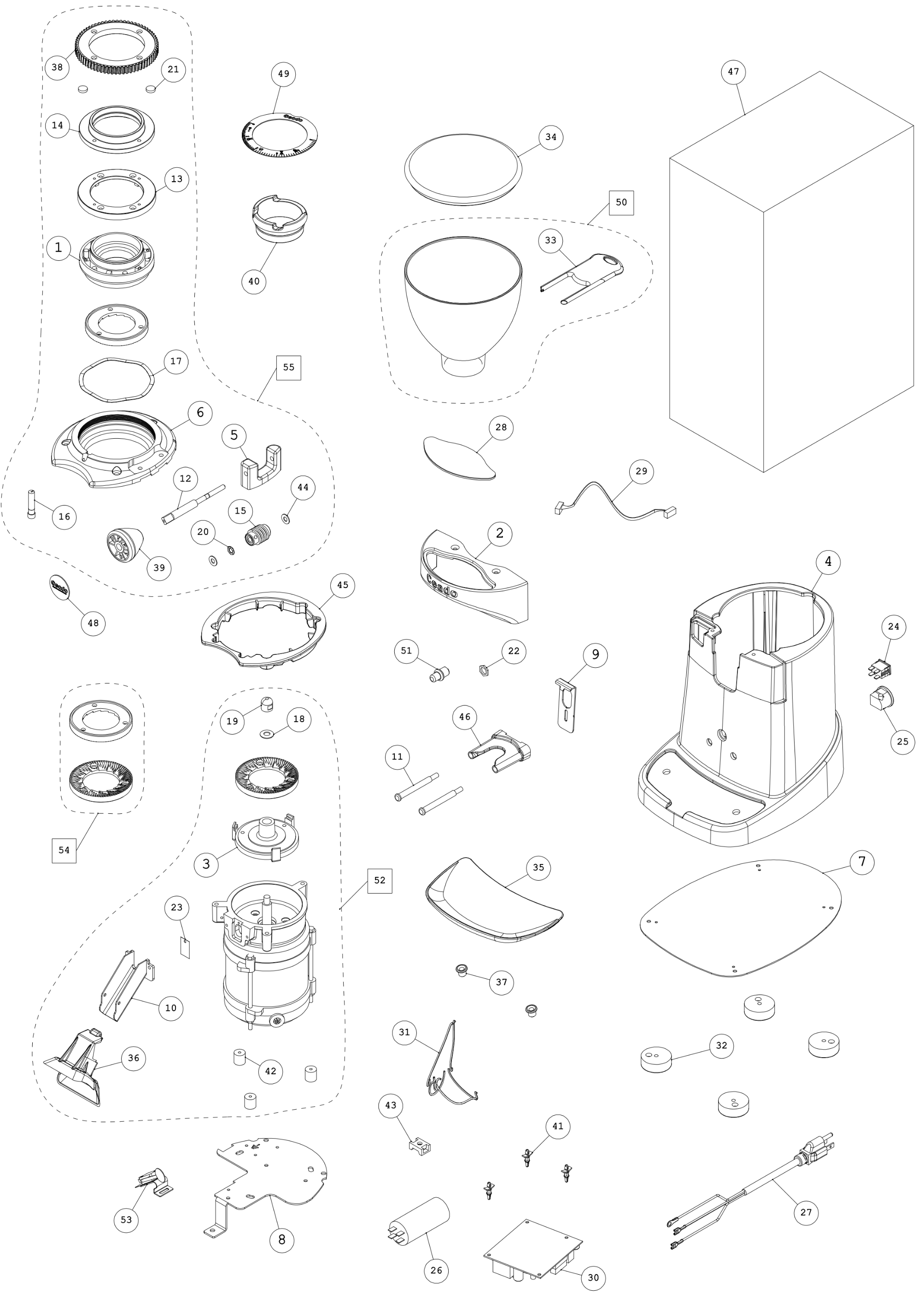 Ceado E37SQ Part Diagram CEAE37SQ – Whole Latte Love