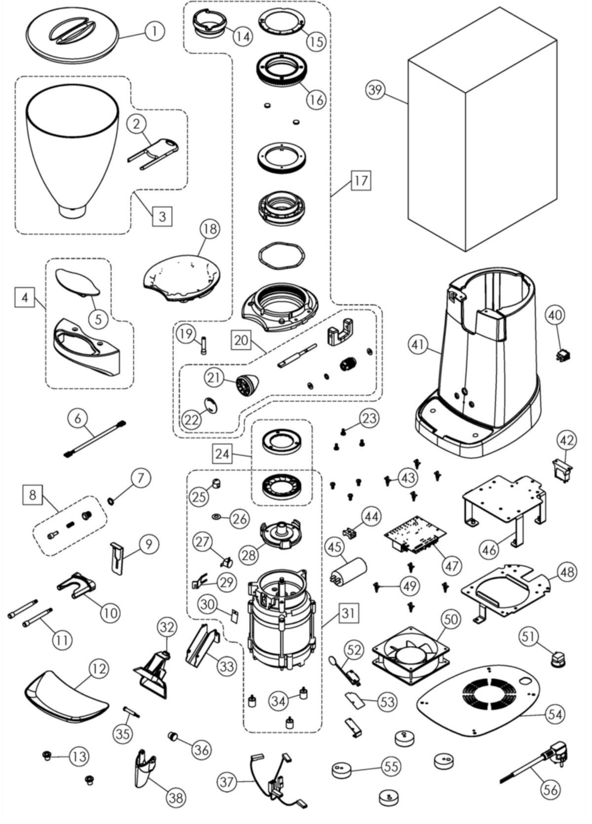 Ceado E37T Part Diagram CEAE37T – Whole Latte Love