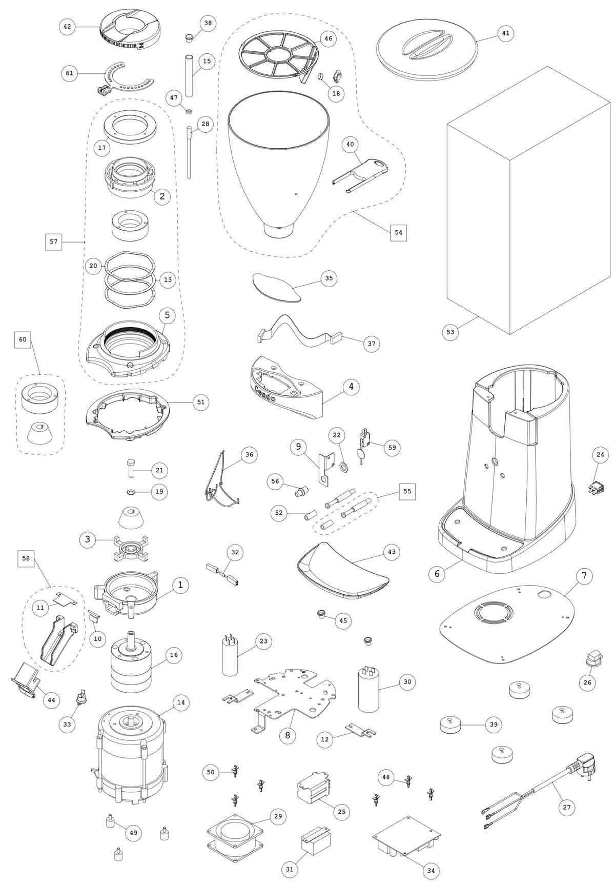 Ceado E92 Part Diagram CEAE92 – Whole Latte Love