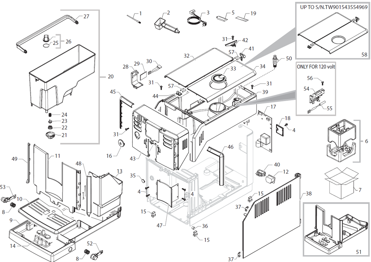 Gaggia Anima Deluxe Part Diagram E74220 – Whole Latte Love