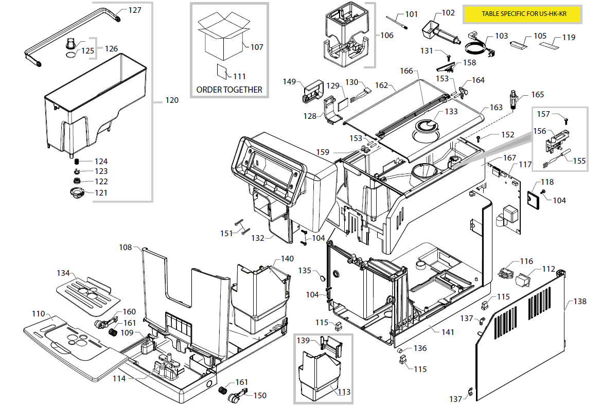 Gaggia Magenta Prestige Part Diagram EG3003 – Whole Latte Love
