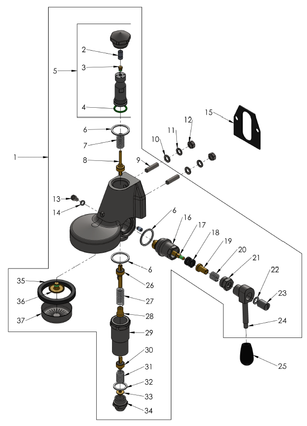 Profitec Pro 400 Part Diagram 100400 – Whole Latte Love