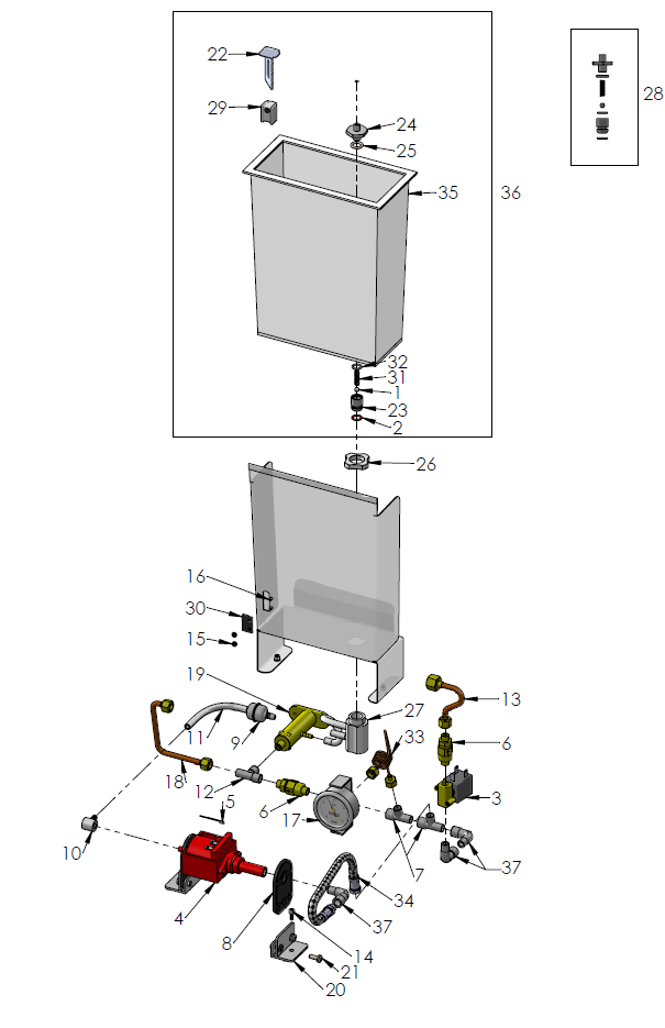 Profitec Pro 500 PID Part Diagram PRO500PID – Whole Latte Love