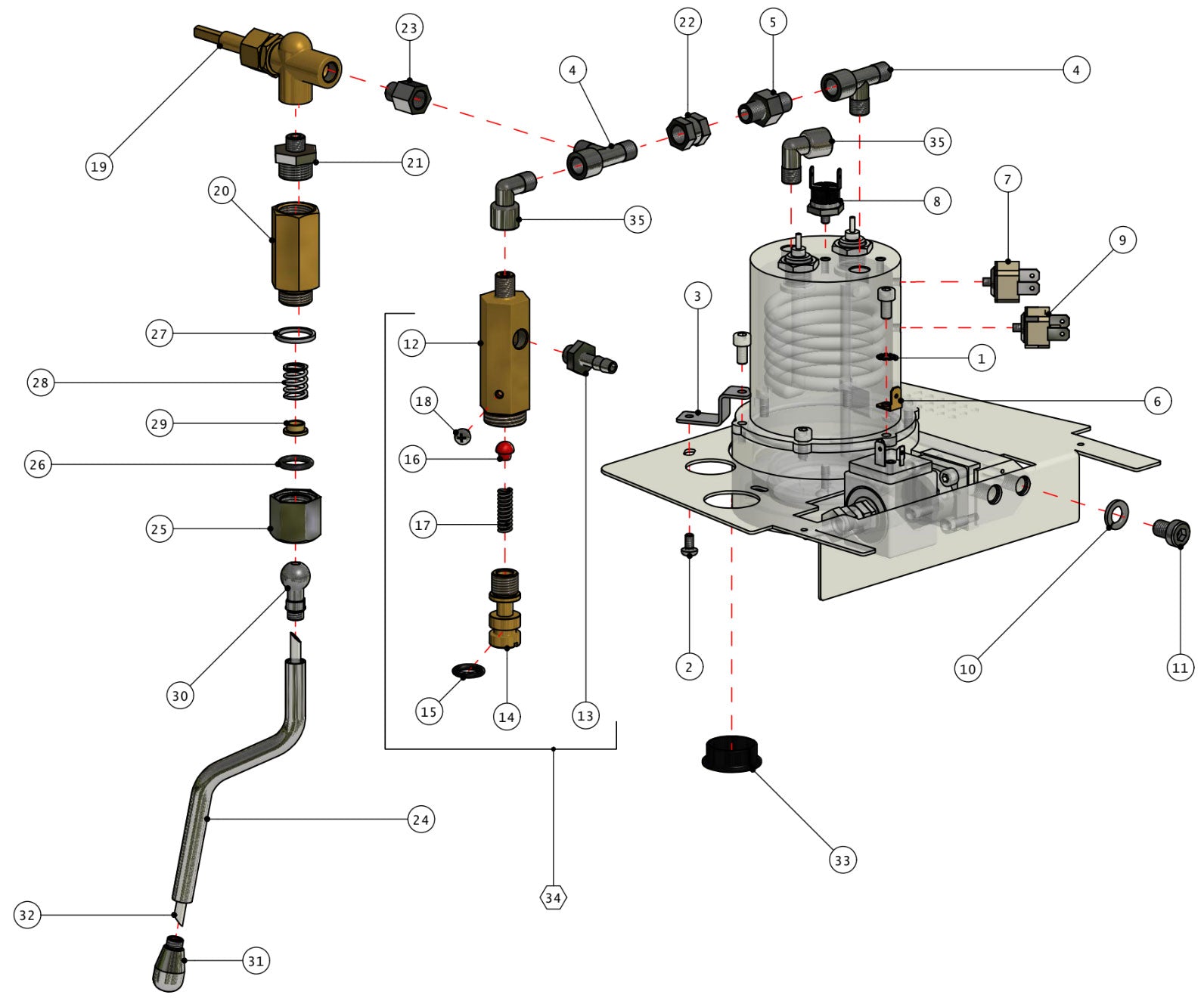 Quick Mill Pippa Part Diagram 04100 – Whole Latte Love