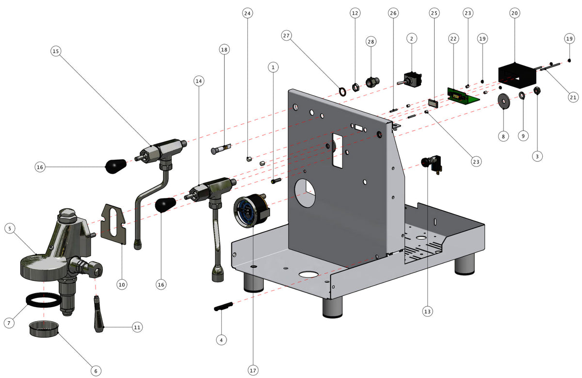 Quick Mill Vetrano Part Diagram 0995 – Whole Latte Love