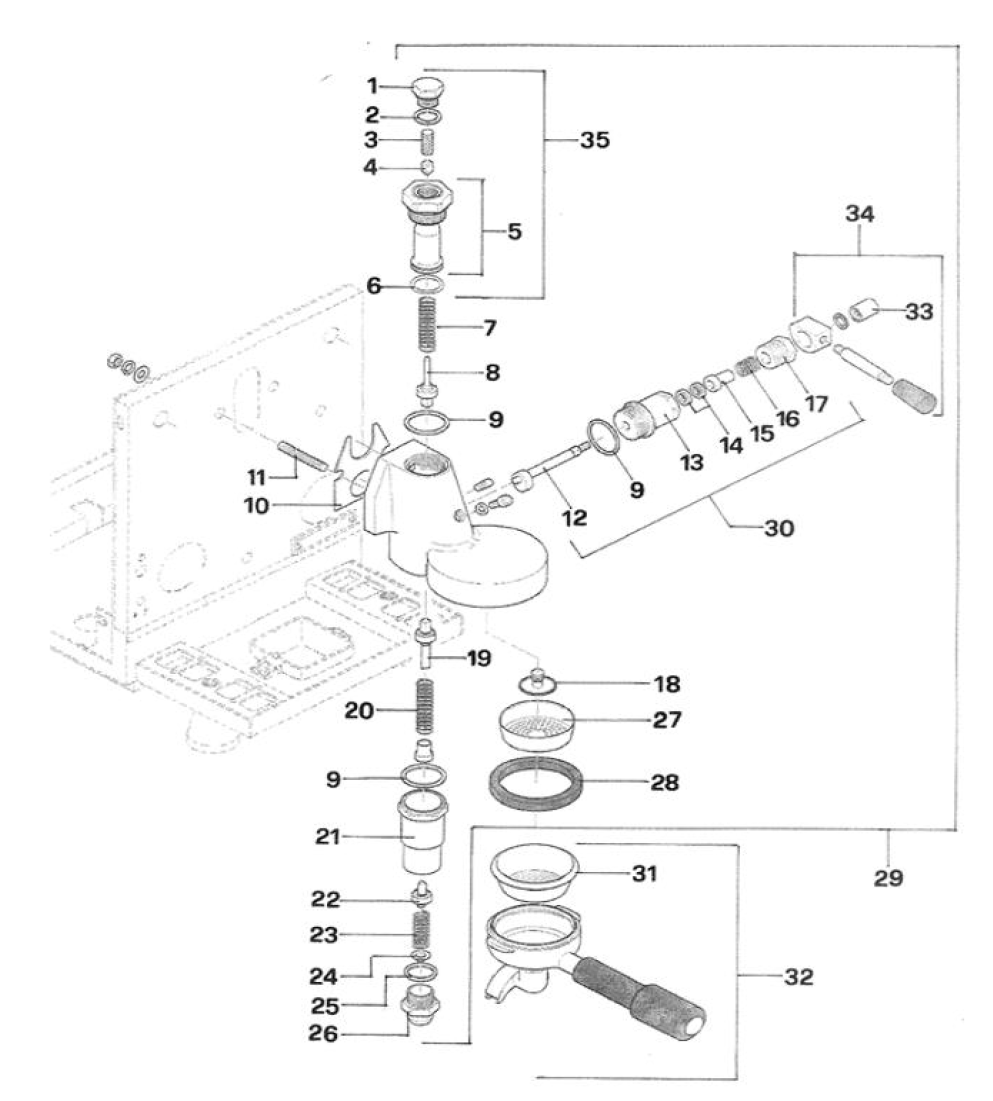 Rocket Espresso Giotto Evoluzione R Part Diagram REGIOEVOR – Whole ...