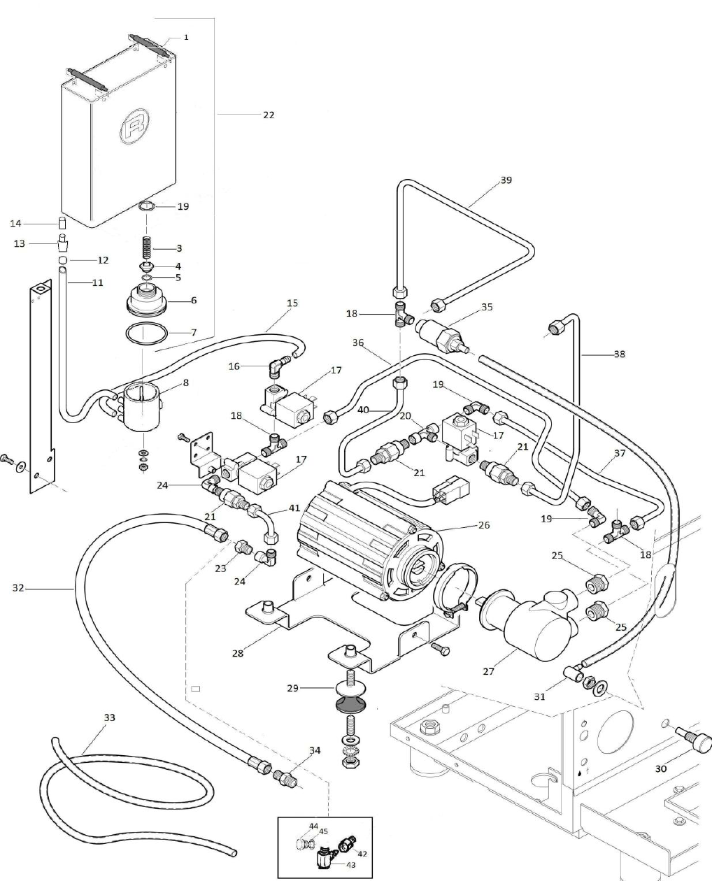 Rocket Espresso R58 Part Diagram RER58 – Whole Latte Love