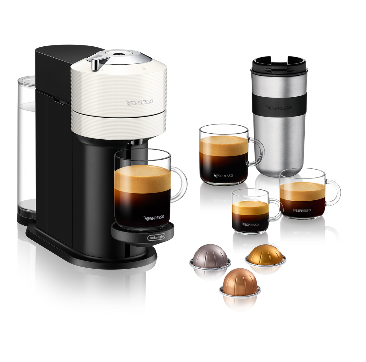 Nespresso Vertuo Next Espresso Machine by DeLonghi with Aeroccino - Wh ...