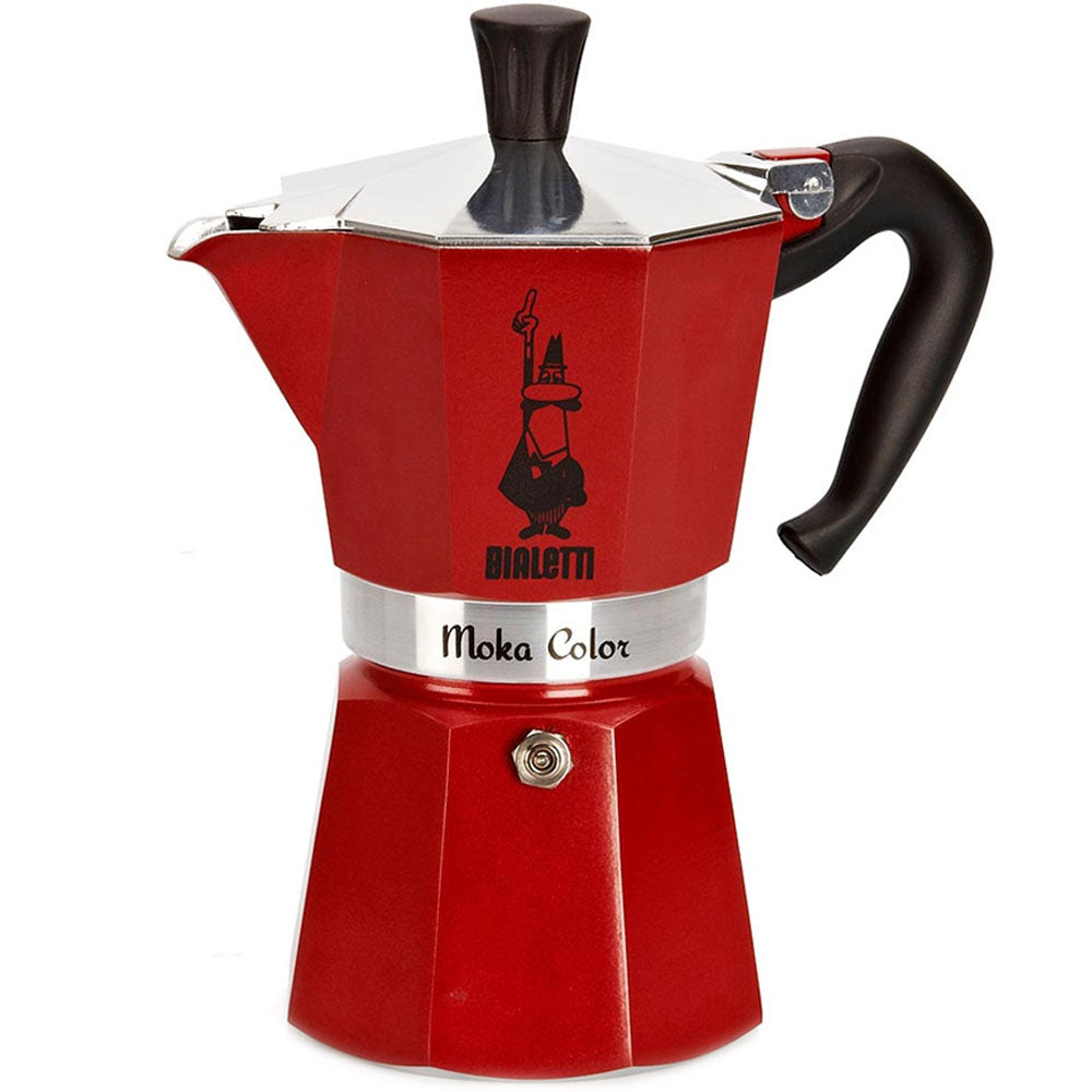 Bialetti Moka Express Rosso 6-Cup Moka Pot – Whole Latte Love