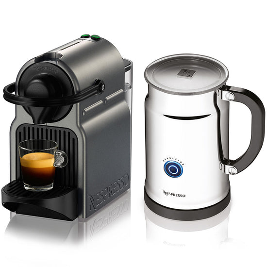 Nespresso Inissia C40 in Titan and Aeroccino Plus – Whole Latte Love